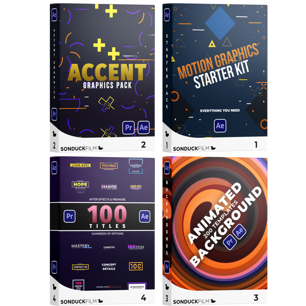650 Motion Graphics Starter Pack | AE & Premiere Pro – SonduckFilm