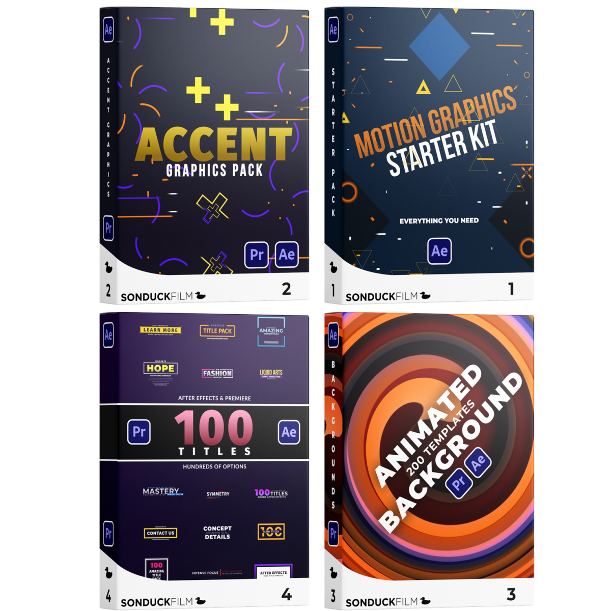GFX Pack | 200+ Templates | After Effects & Premiere – SonduckFilm