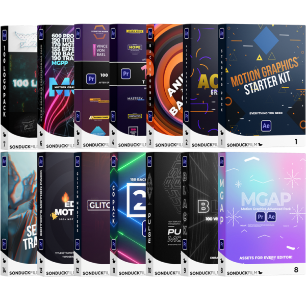 100 Title Pack | After Effects & Premiere Pro – SonduckFilm